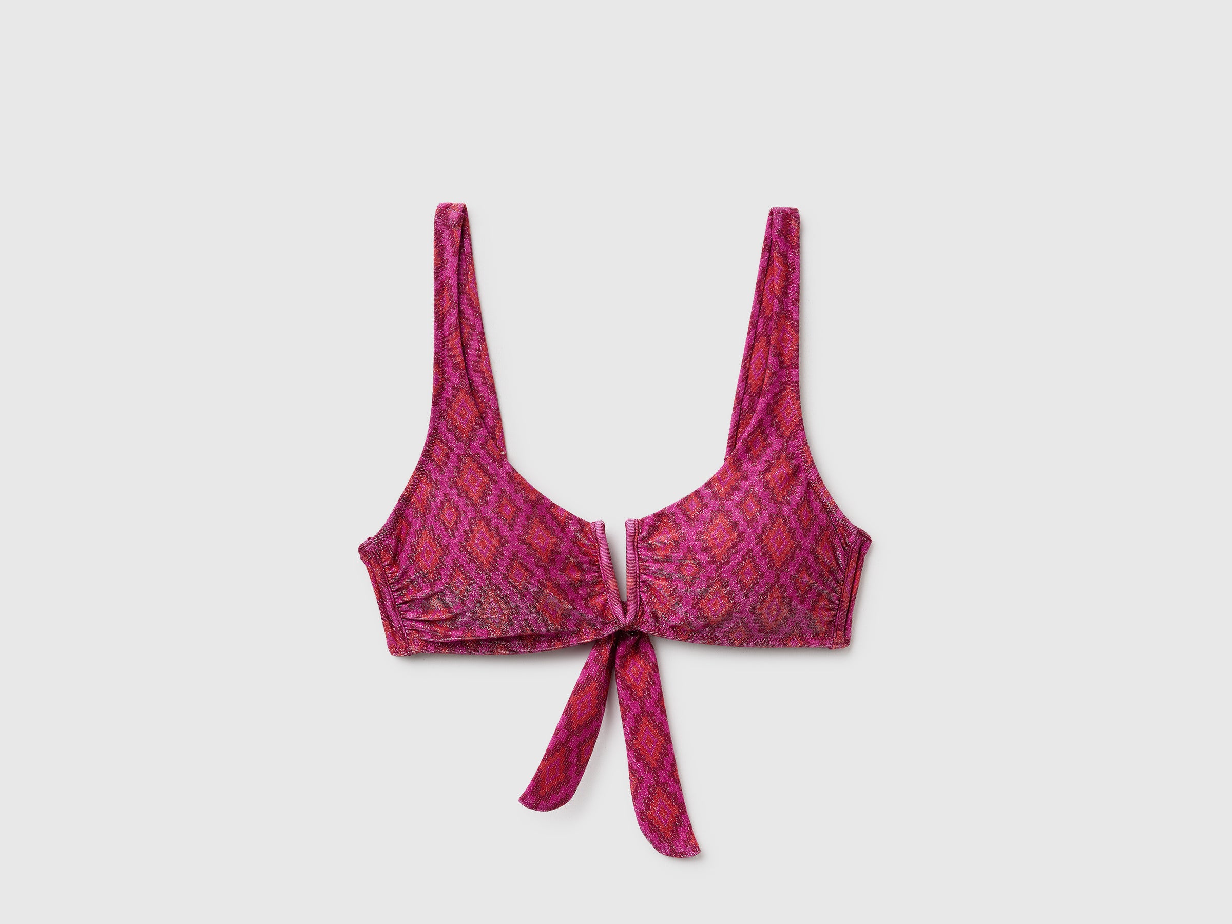 Soutien-gorge de bain à imprimé ethnique avec lurex