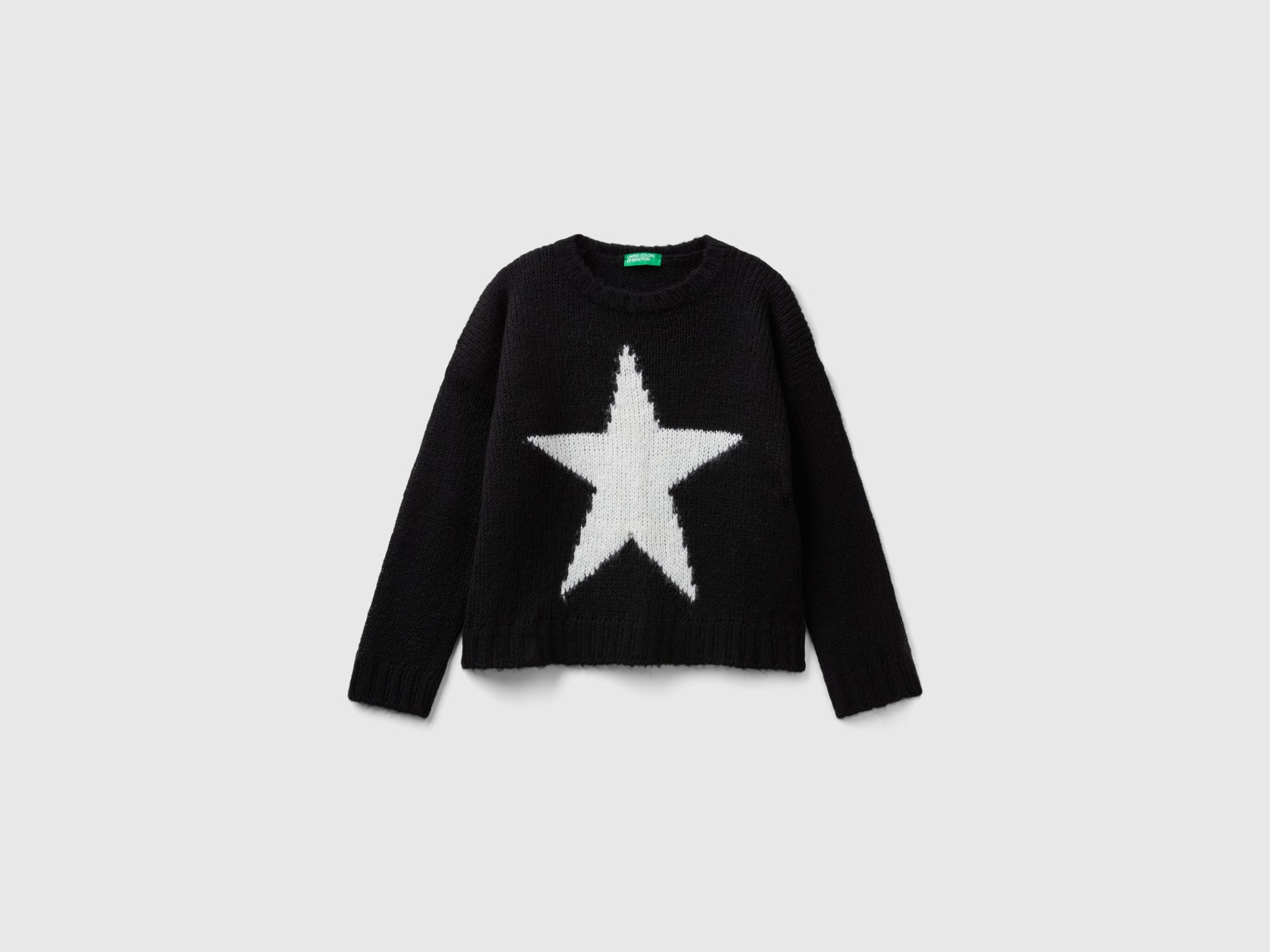 Pull à étoile en intarsia